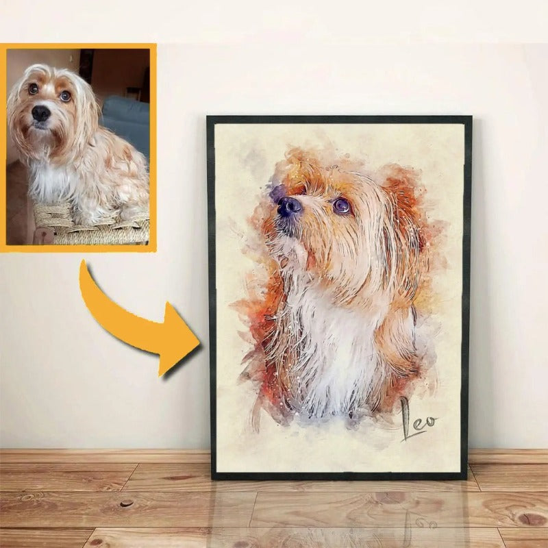 Custom Pet Portraits | Pet Portrait Painting on Canvas – Gifts Shack